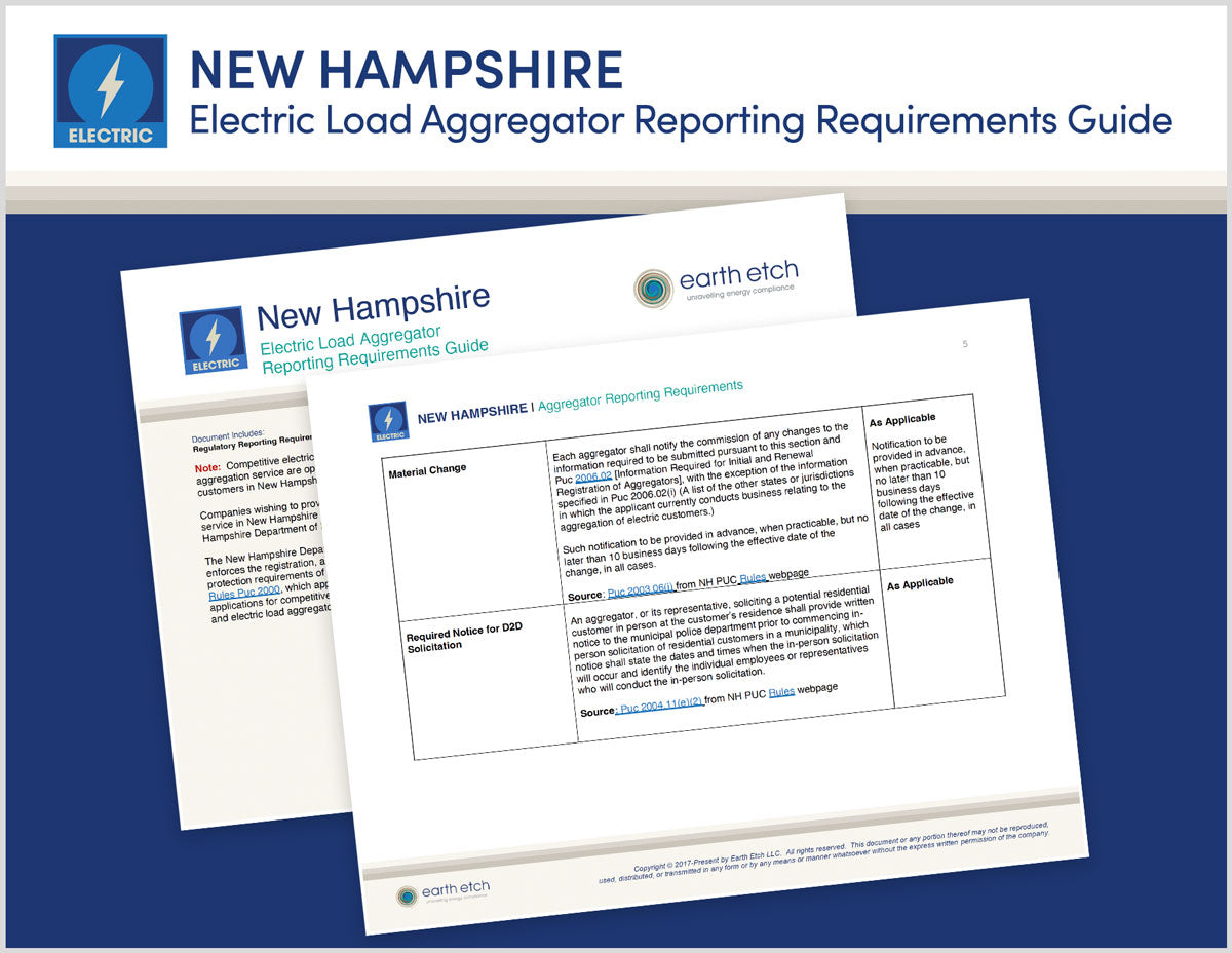 New Hampshire Electric Load Aggregator Reporting Requirements Guide (E ...