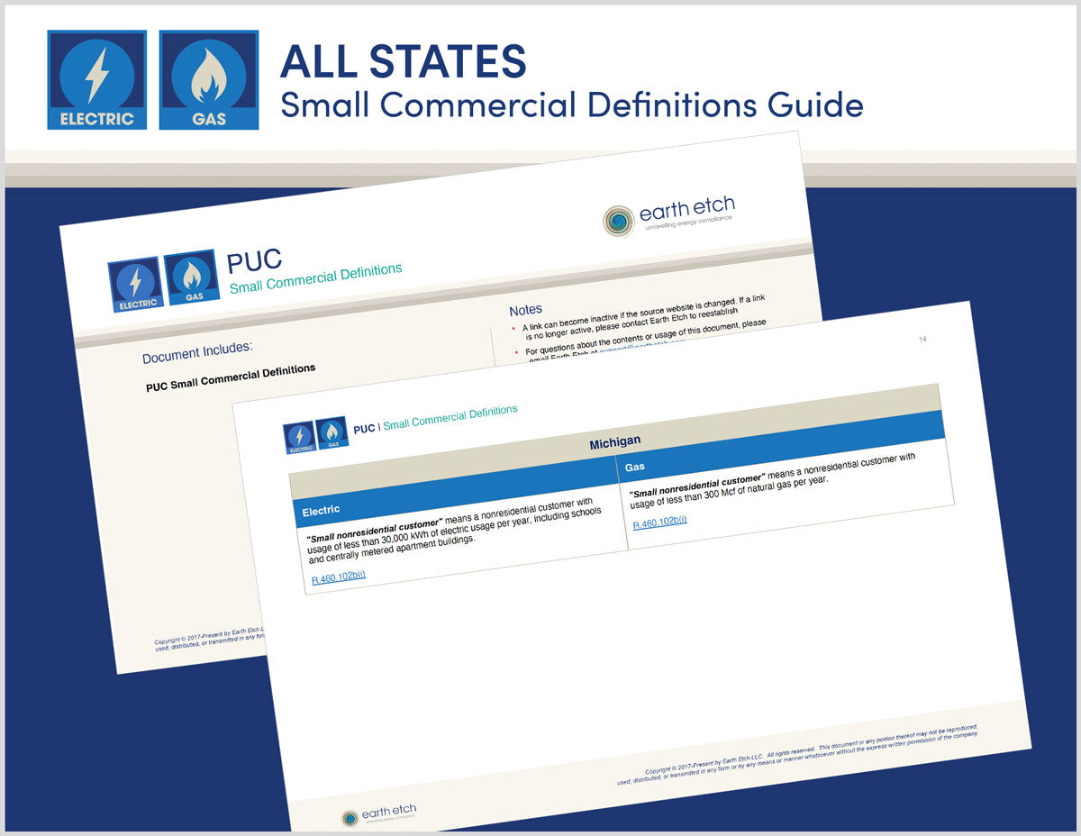 PUC Commercial Definitions Guide (Electric & Gas) – Earth Etch